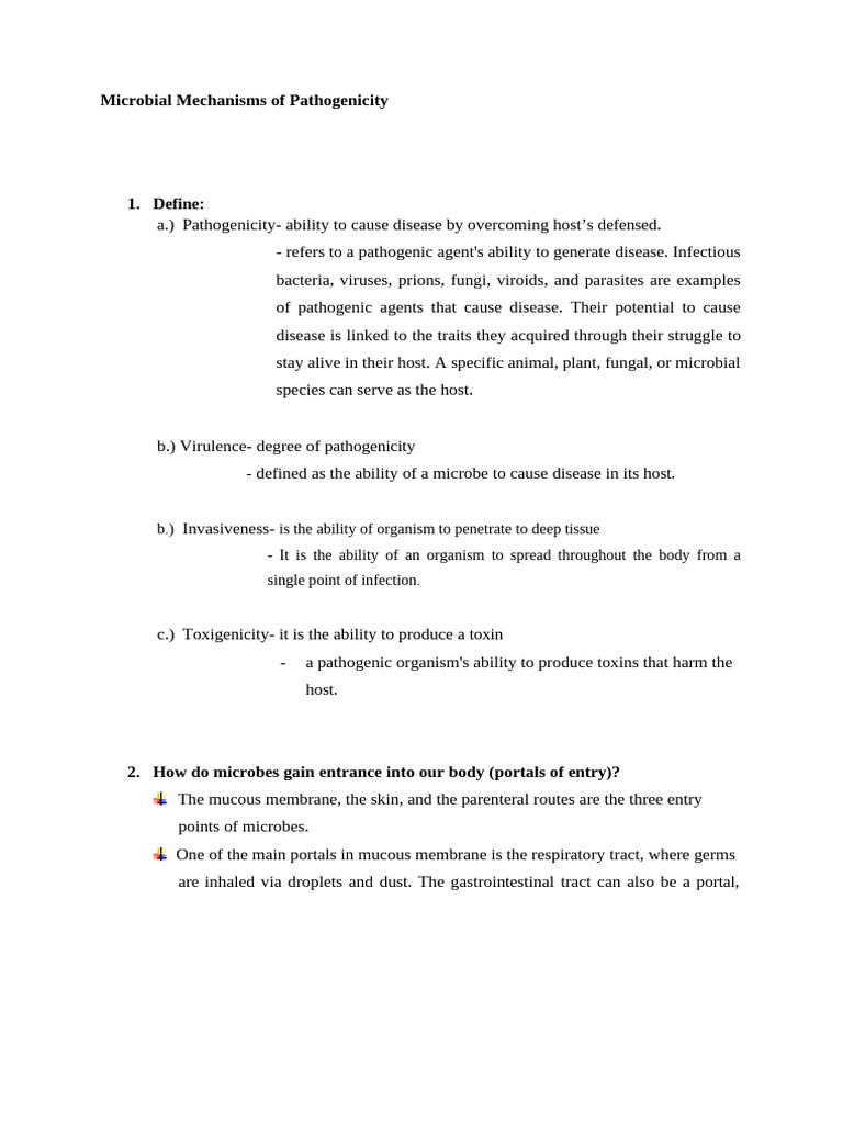 Biology - Microbial Mechanisms of Pathogenicity | PDF | Pathogen ...