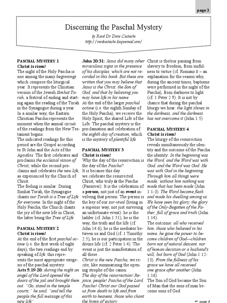 Discerning The Paschal Mystery | PDF | Christ | Easter