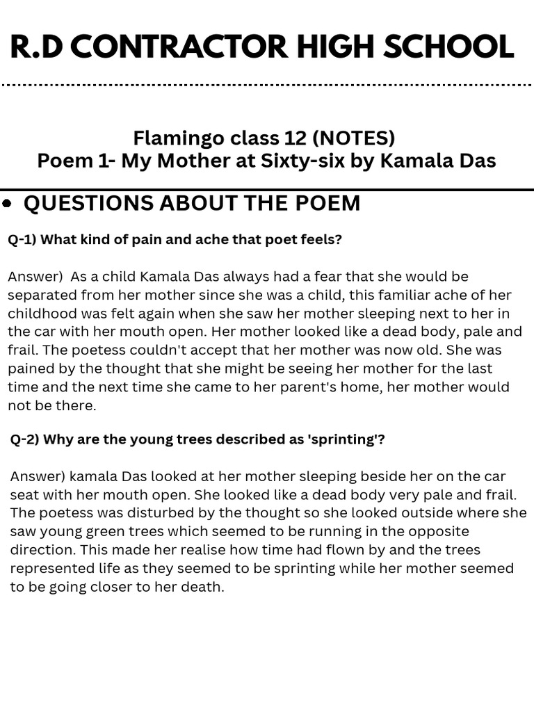 Flamingo Class 12 Poem 1 - 20250719 - 014507 - 0000 | PDF