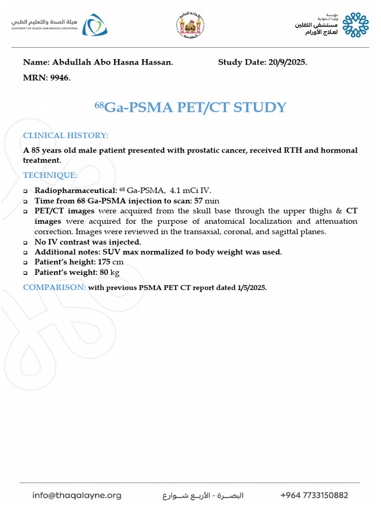 Abdullah Abo Hasna Hassan PSMA | PDF | Positron Emission Tomography ...