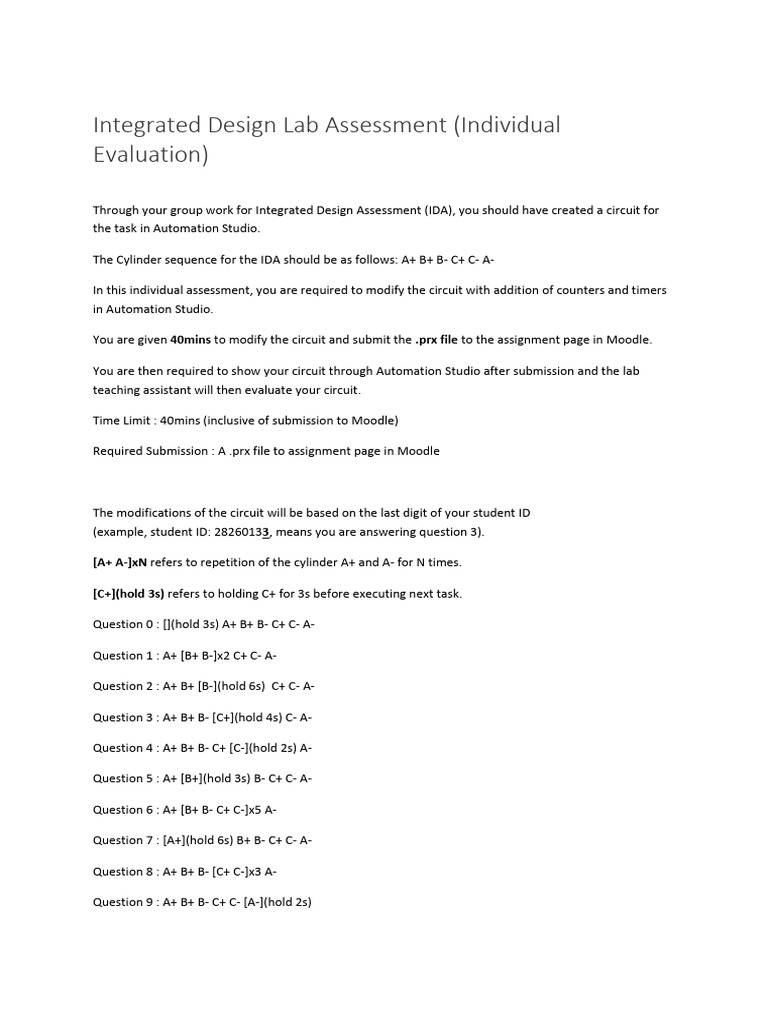 Integrated Design Lab Assessment - Individual (Tues 4-7pm) | PDF