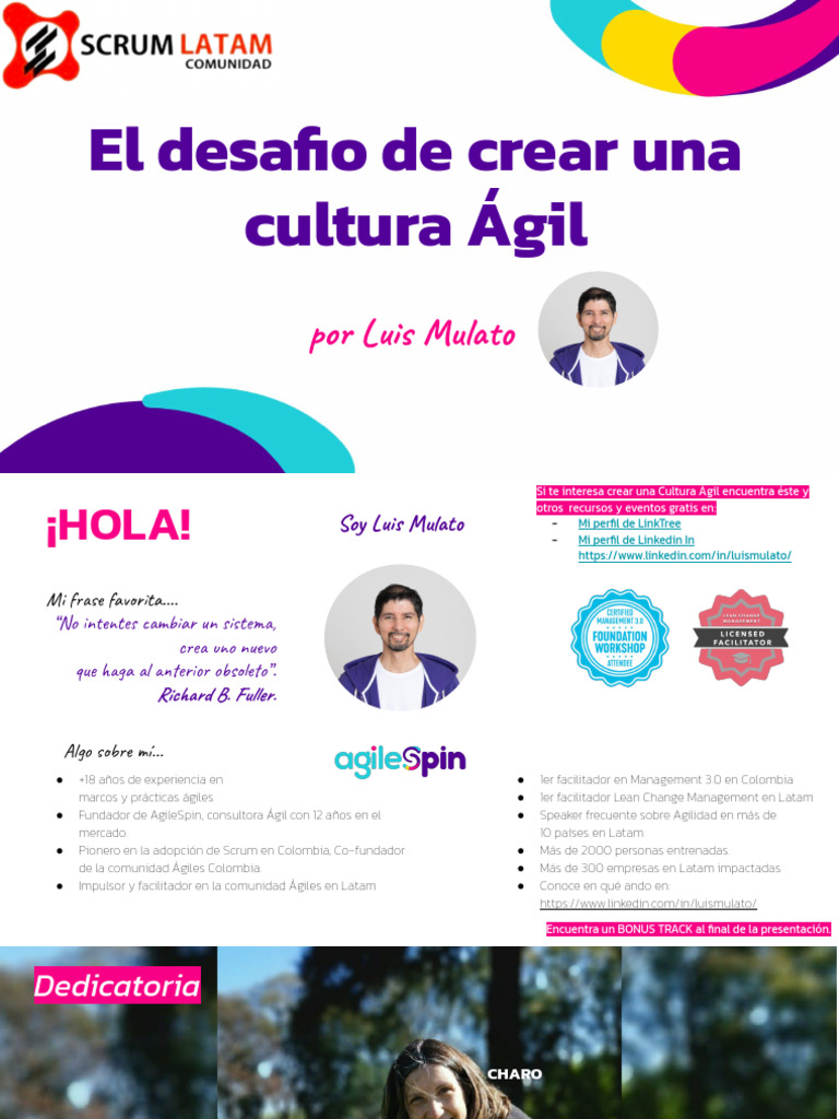ScrumLatam - El Desafio de Crear Una Cultura Agile - PUB | PDF | Sicología