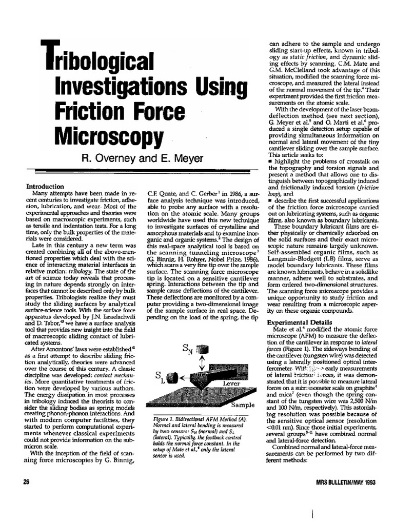Friction Micros | PDF | Friction | Atomic Force Microscopy