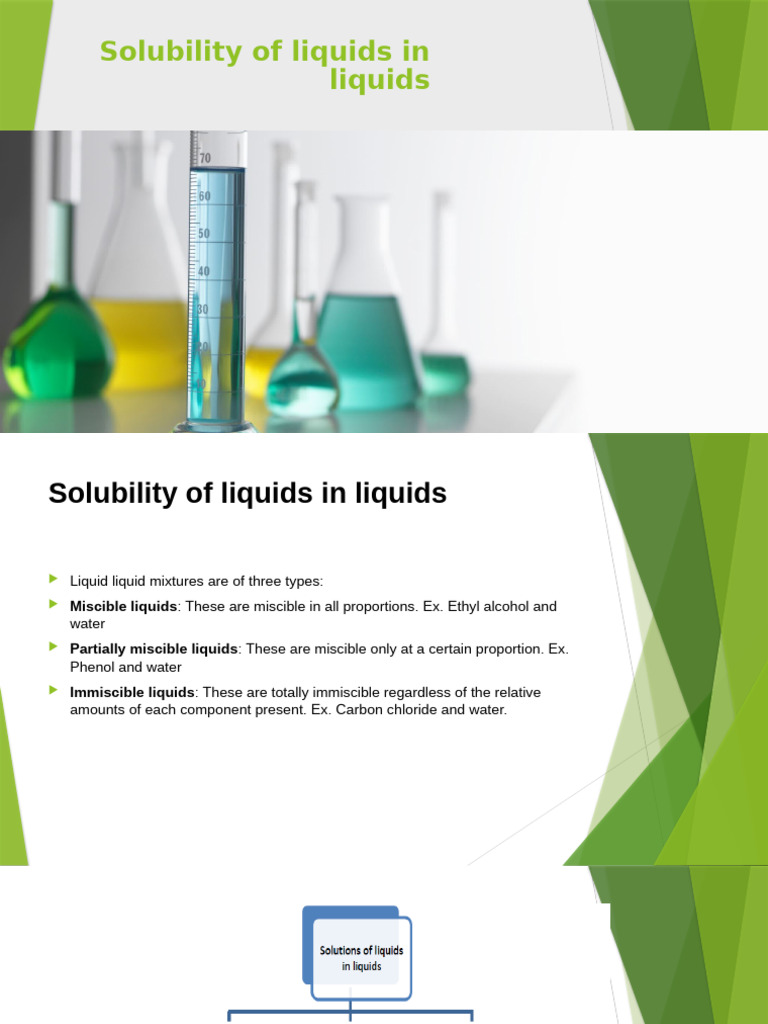 Solubility of Liquids in Liquids | PDF | Solvation | Applied And ...