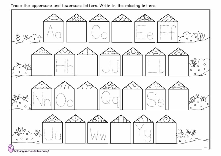 Letter Tracing Missing Letters House | PDF
