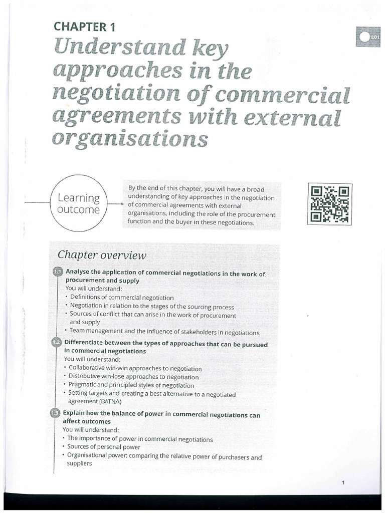 Reference-A, Ch-01 Negotiation, Approaches, Power, Relationship | PDF
