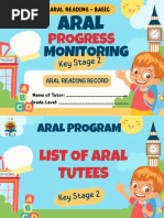 Project ARAL Monitoring Tool | PDF | Teachers | Learning
