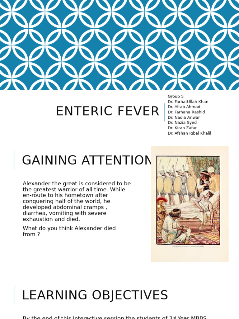 Understanding Enteric Fever Symptoms | PDF