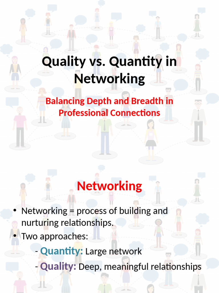 Quality Vs Quantity in Networking | PDF | Microsoft | Linked In