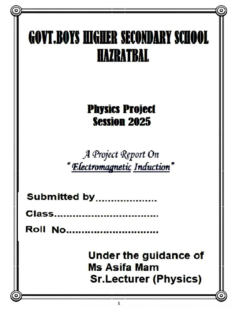 Physics Class 12th Project | PDF