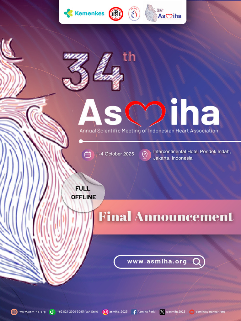 ASMIHA 2025: Final Announcement | PDF | Cardiology | Coronary Artery ...