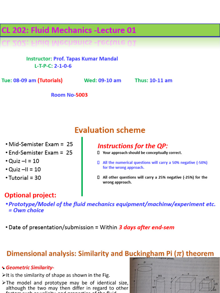 Lecture 15 - Dimensionless Analysis | PDF