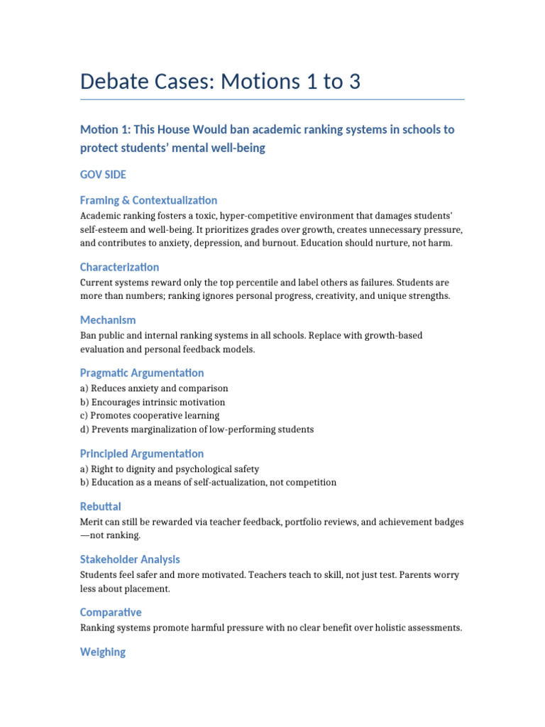 Ban Academic Rankings for Student Well-Being | PDF | Bullying | Violence