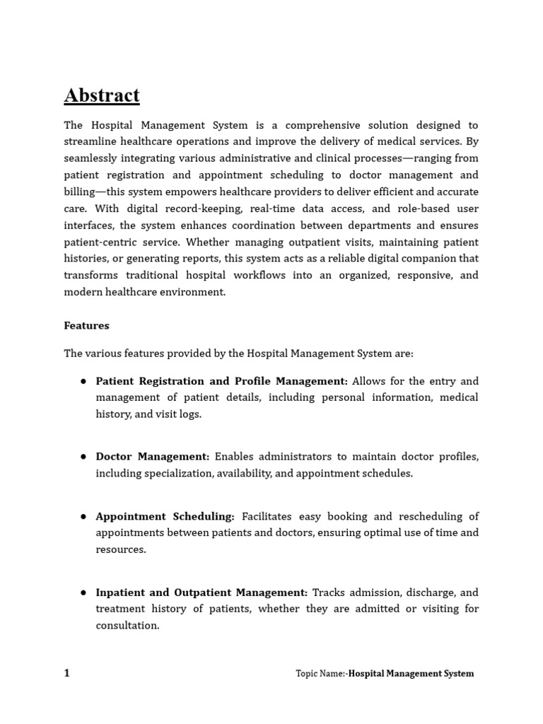 Hospital Management Report (Repaired) | PDF | Software Testing | Databases