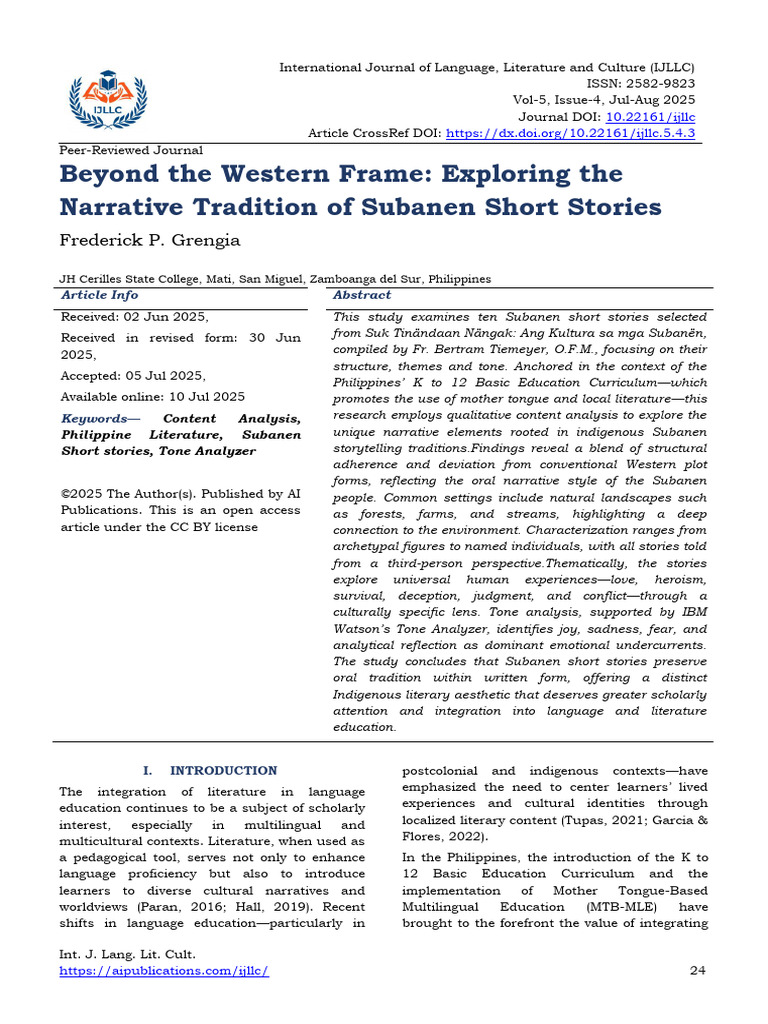 Beyond The Western Frame Exploring The N 94fd7f39 | PDF | Narrative ...