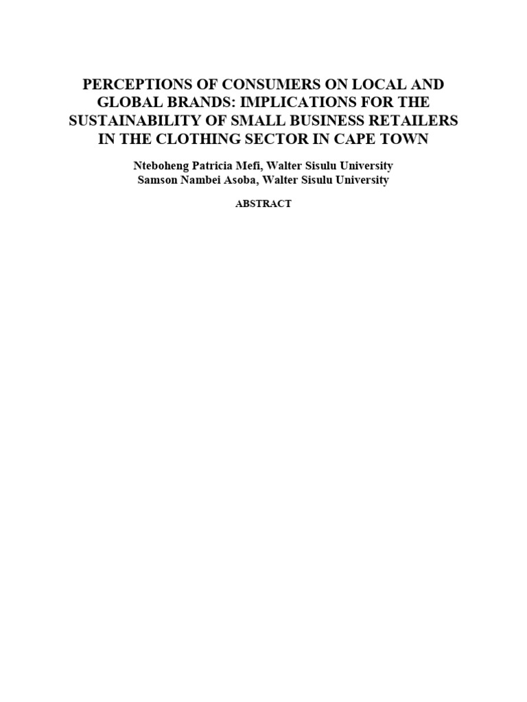 Consumer Perceptions of Clothing Brands | PDF | Brand | Retail