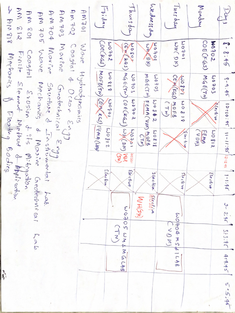 Time Table | PDF