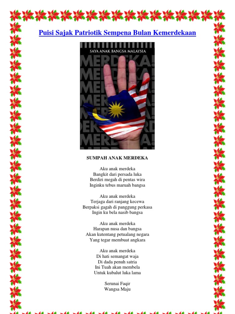Puisi Sajak Patriotik Sempena Bulan | PDF