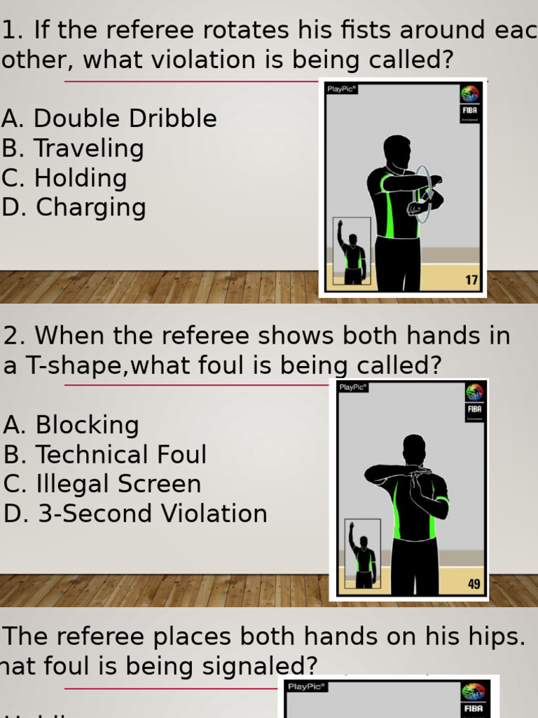 Basketball Referee Signal Violations Guide | PDF