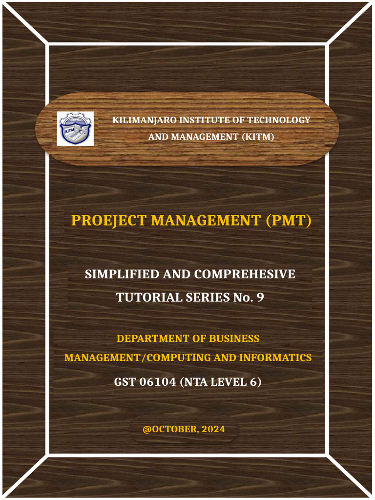 PMT - Tutorial Series 009. | PDF | Project Management