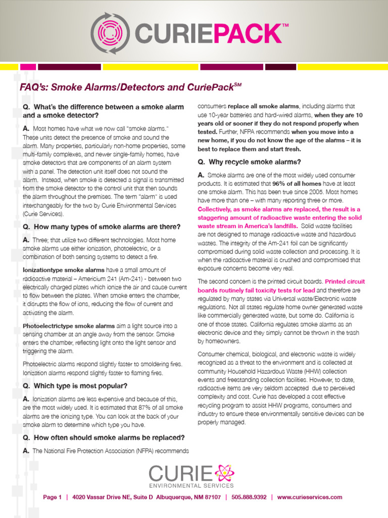 Smoke Alarm Recycling Insights | PDF | Waste | Ionizing Radiation