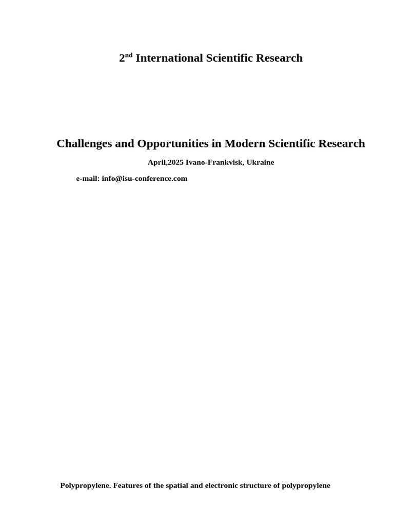 2nd International Scientific Research | PDF | Nanocomposite | Nanoparticle