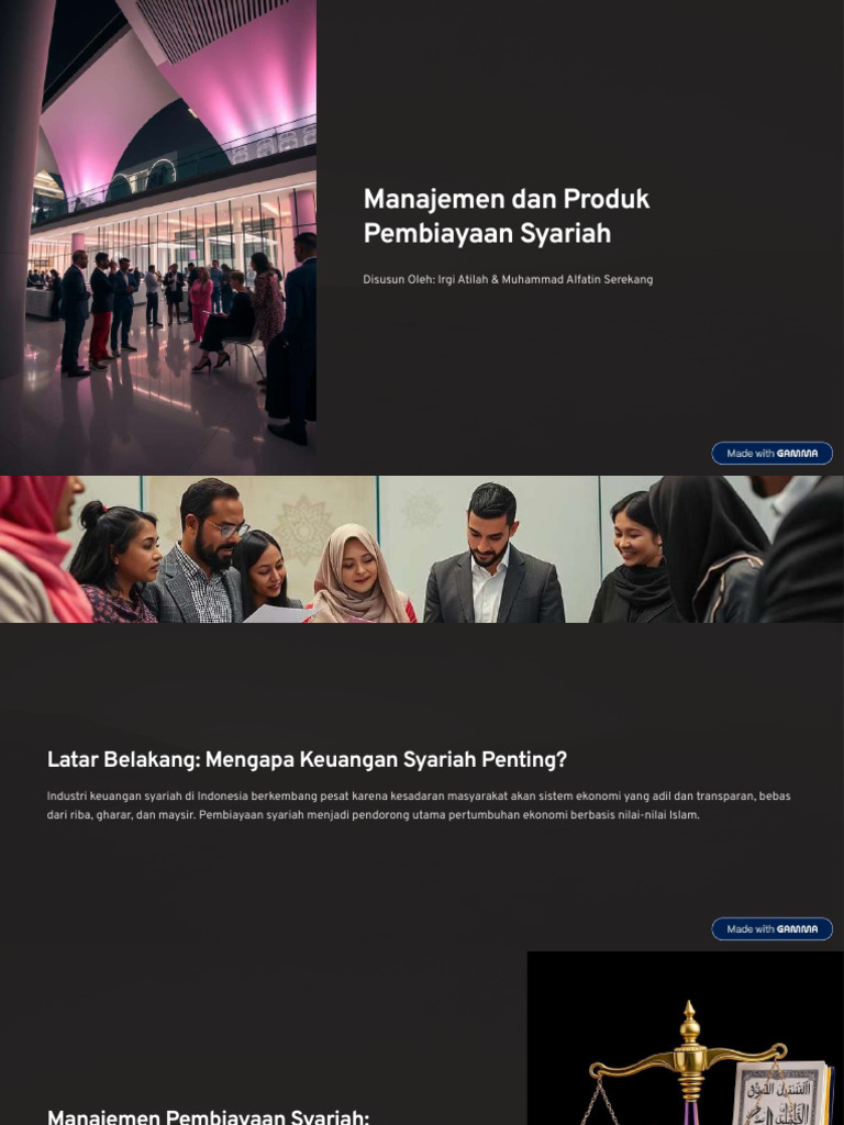 Manajemen dan Produk Pembiayaan Syariah | PDF