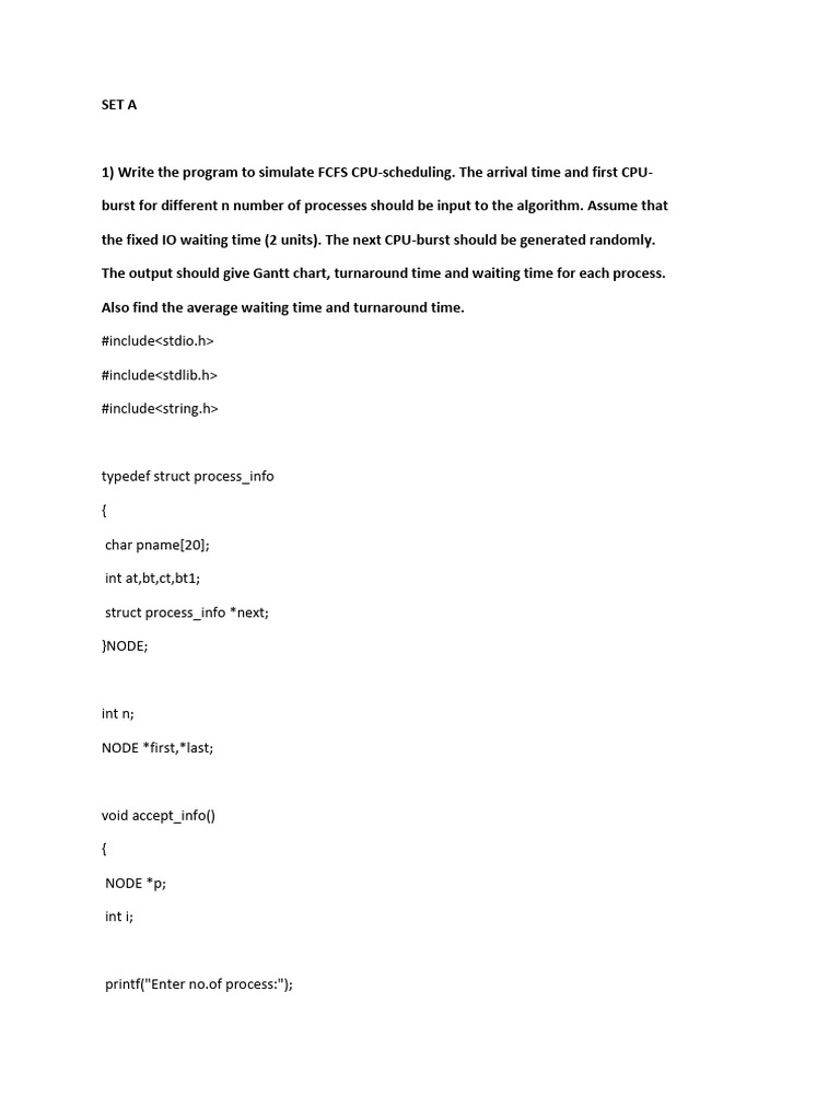 Practical Assignment No. 3 CPU Scheduling | PDF | Software Engineering ...
