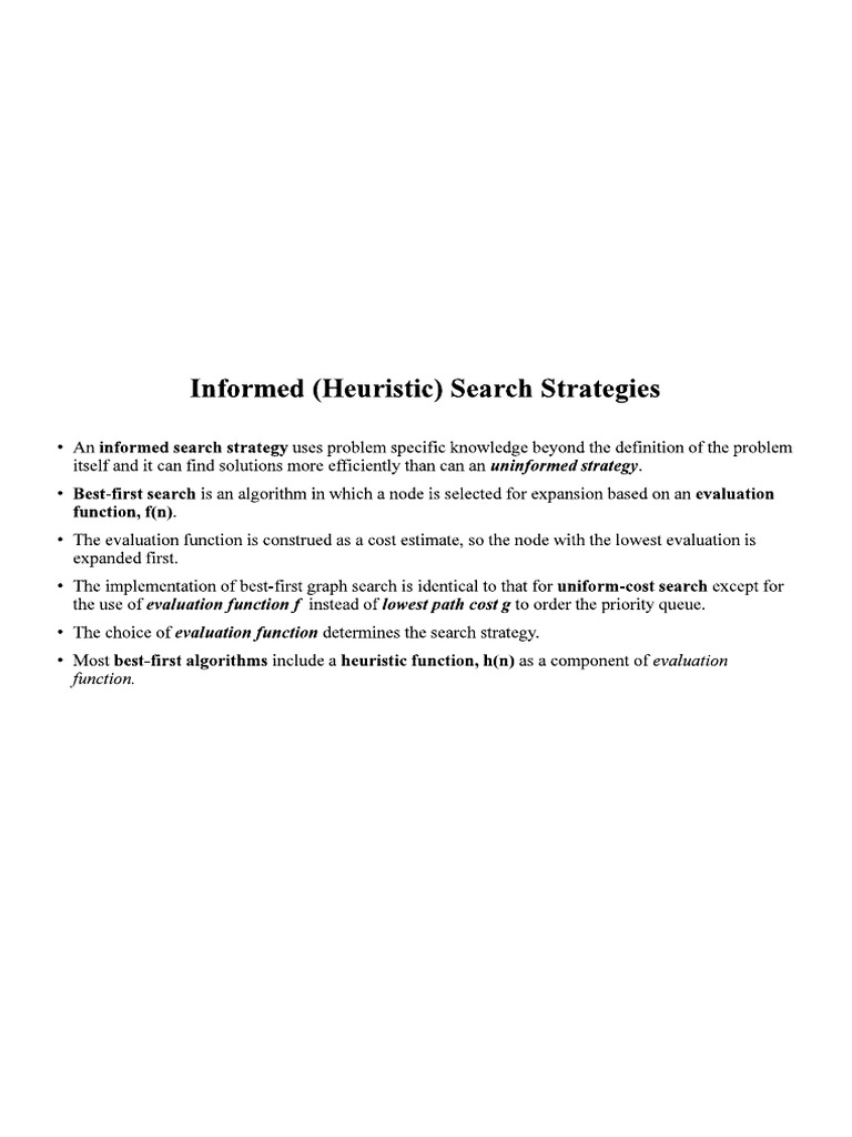 GBFS and A Star Search | PDF