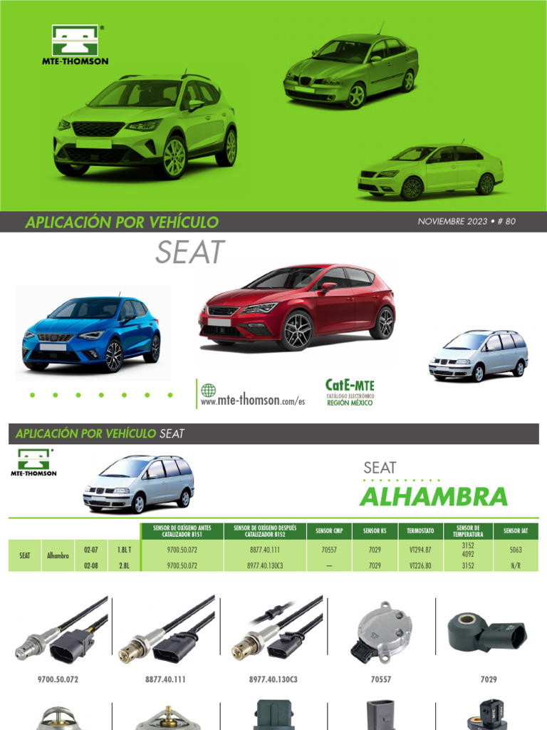 Aplicación Vehicular SEAT México | PDF | Vehículo de motor ...