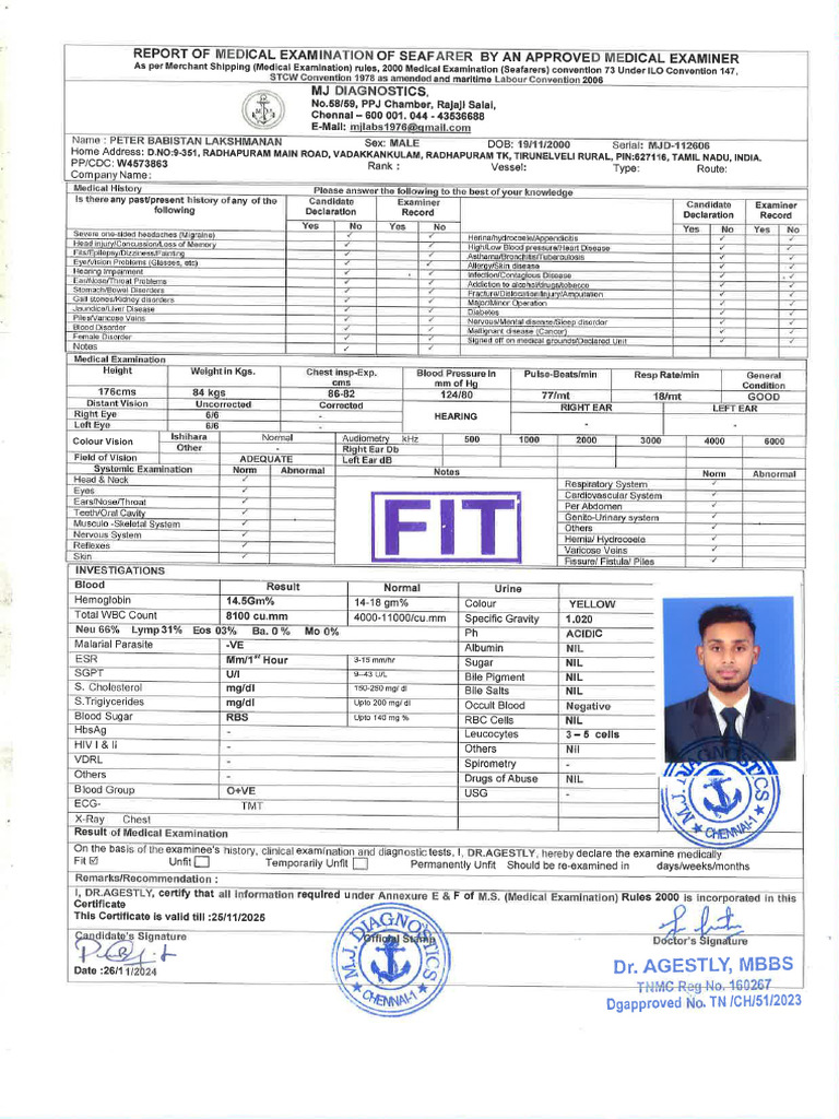 Medical Certificate DG Approval | PDF