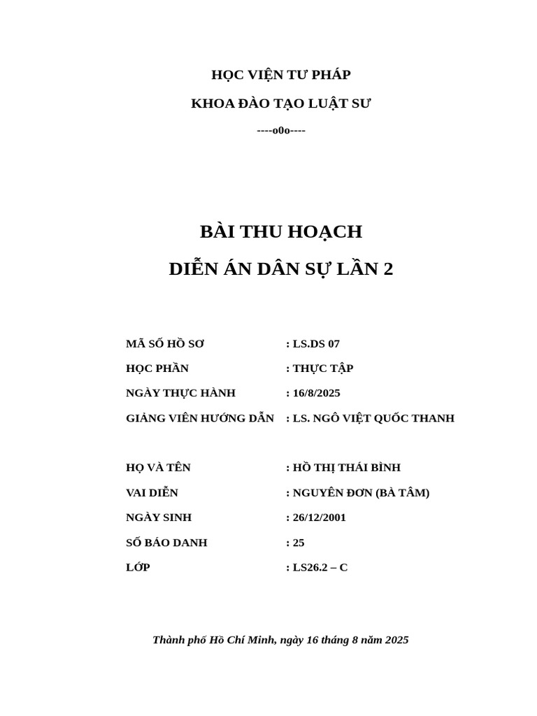 TB Bài Thu Ho CH Ds2 | PDF