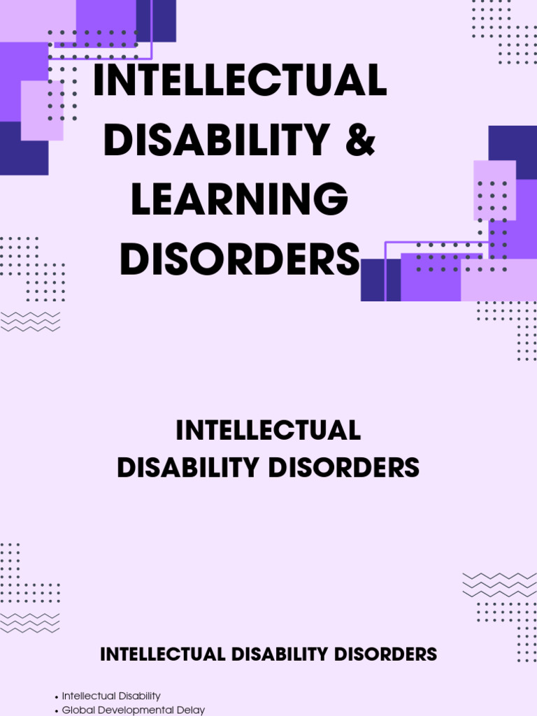 12 Intellectual Disability & Learning Disorders - 240722 - 101108 | PDF ...