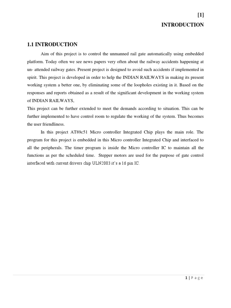 Automatic Railway Gate Controller Project Report | PDF | Capacitor ...