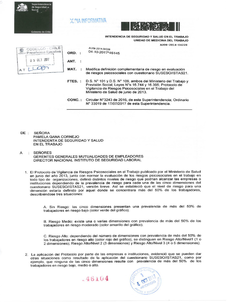Ord 46145 Circular 3243 Deroga Ord. 33019 | PDF