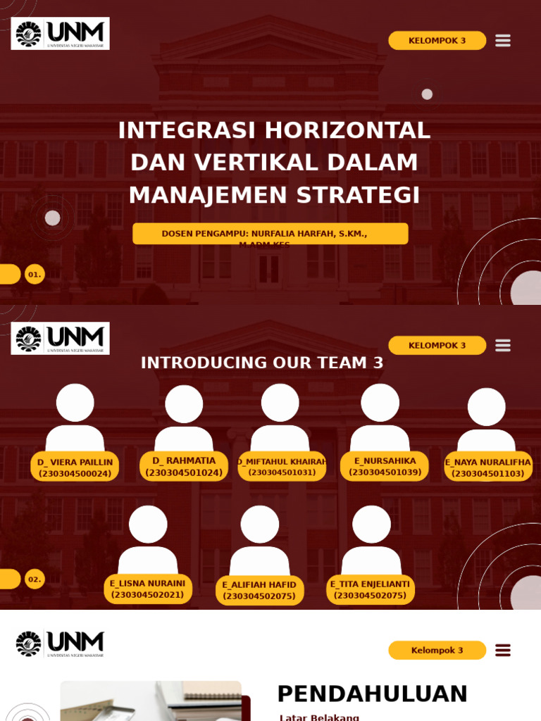 Integrasi Horizontal dan Vertikal Strategi | PDF
