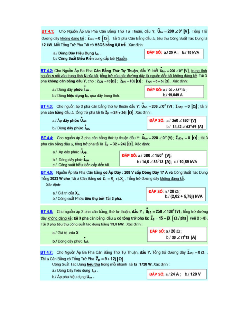Bt Ktd Chuong 4 Mach Dien 3 Pha Pdf