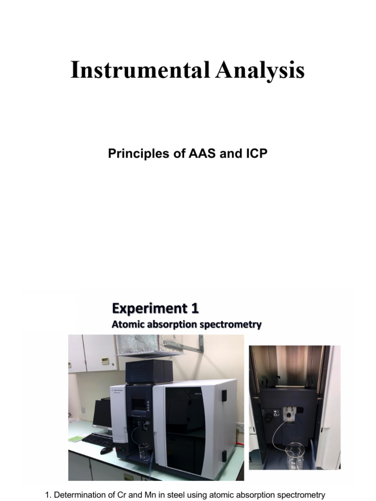 Lecture - 5 - Principles of AAS and ICP (Exp1) - 2025 | PDF | Atomic ...