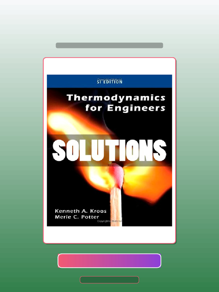 Complete Thermodynamics For Engineers SI Ed 1 Ed Kroos Ebook and ...