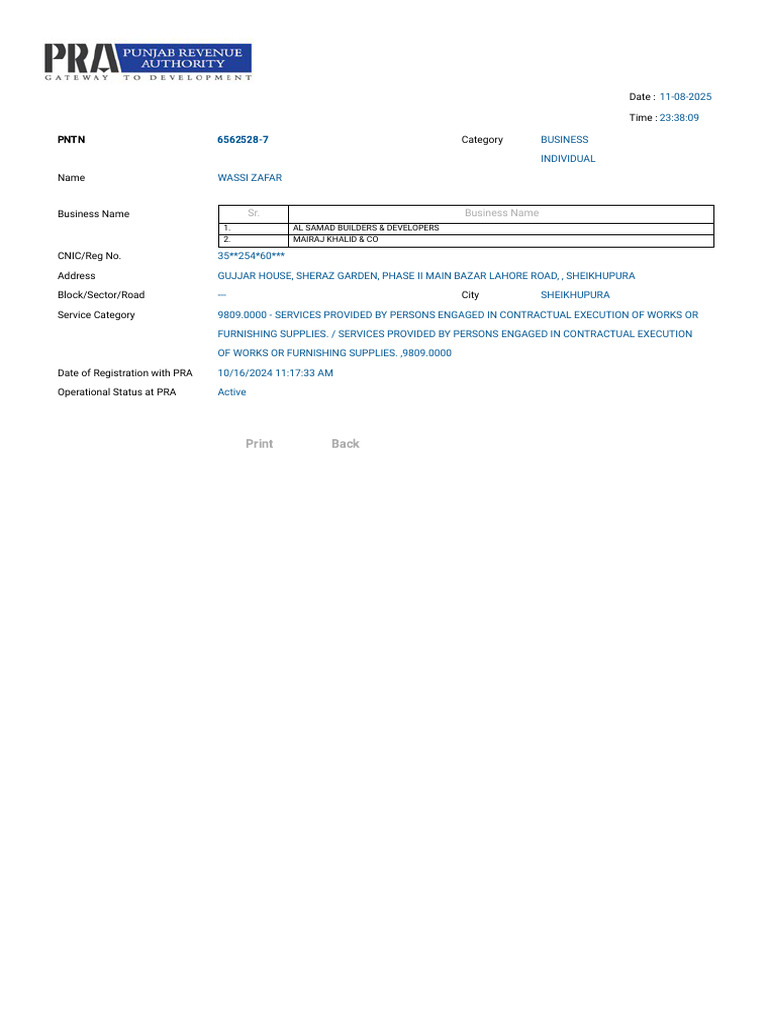 Wasi PRA | PDF