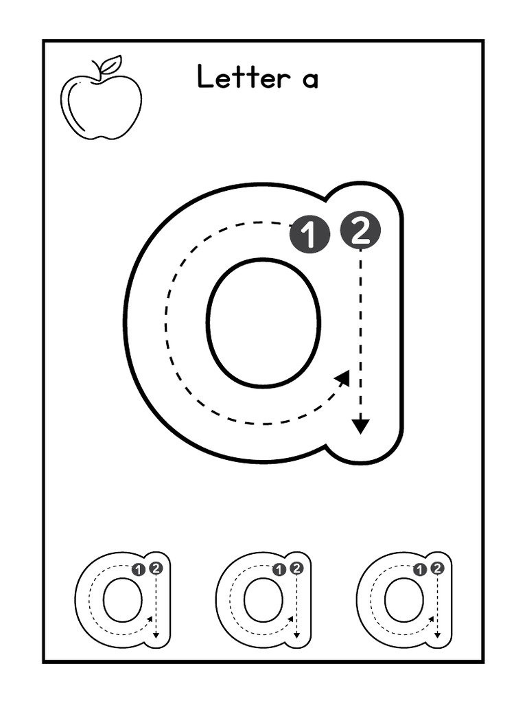 Simple Lowercase Alphabet Handwriting Tracing Worksheets | PDF