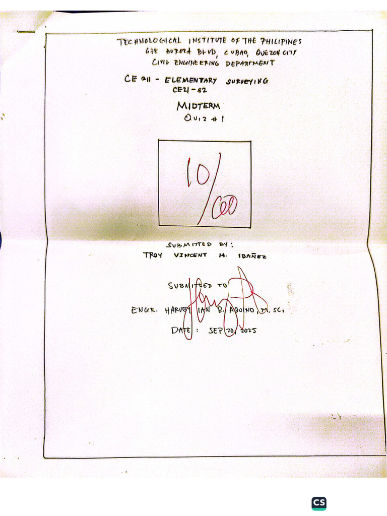 Midterm Quiz 1 | PDF