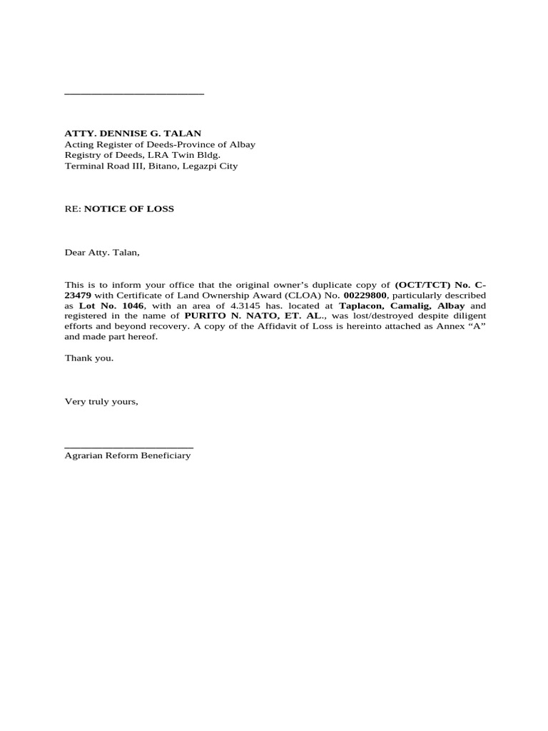 C 23479 Notice | PDF | Affidavit | Common Law