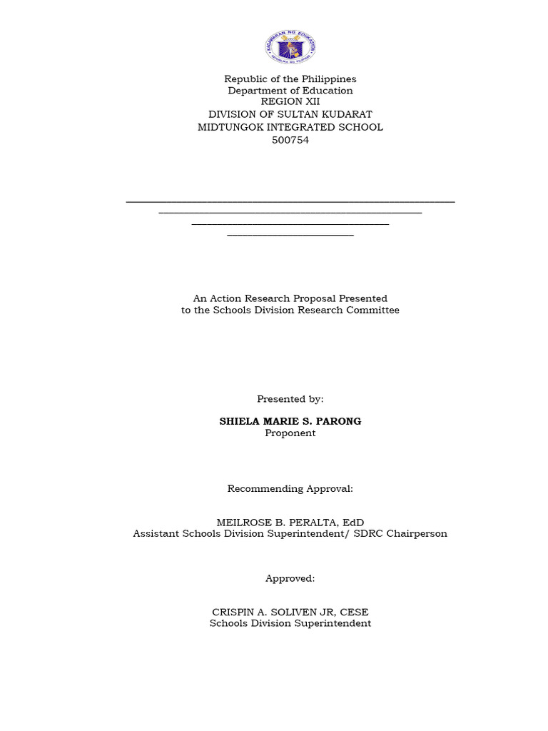 Action Research Template | PDF | Literacy | Methodology