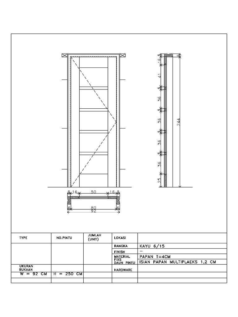 Contoh Detail Kusen | PDF