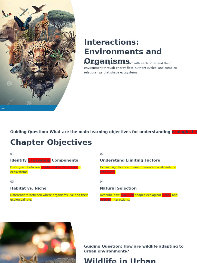 Interactions Environments and Organisms | PDF | Ecosystem | Food Web