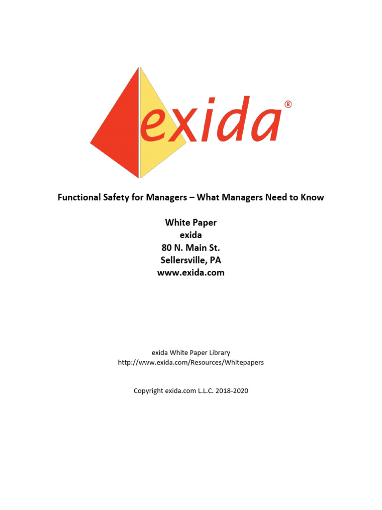 Essential Functional Safety Insights for Managers | PDF | Risk | Bp