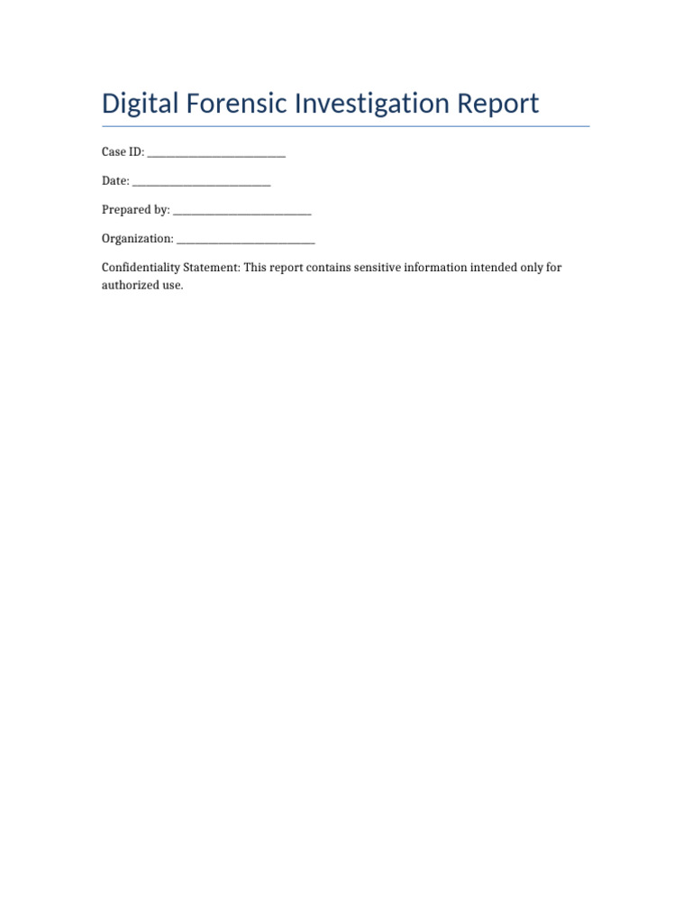 Digital Forensic Report Template | PDF | Digital Forensics | Computer ...