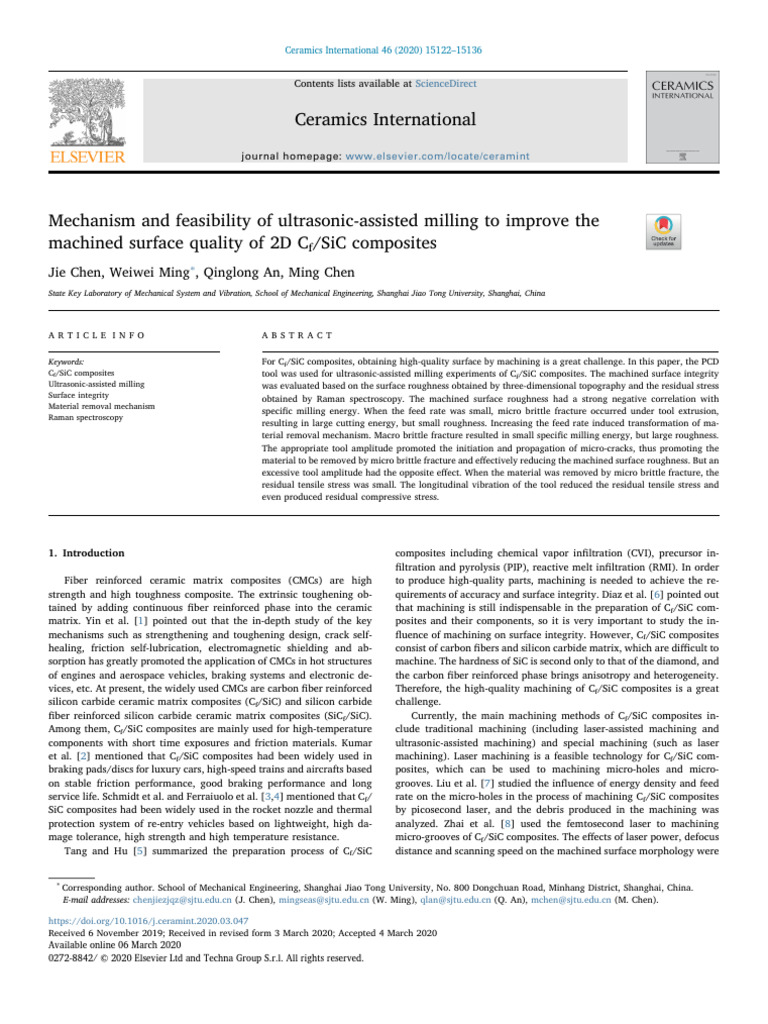 Mechanism and Feasibility of Ultrasonic Assisted Milling To Improve The ...