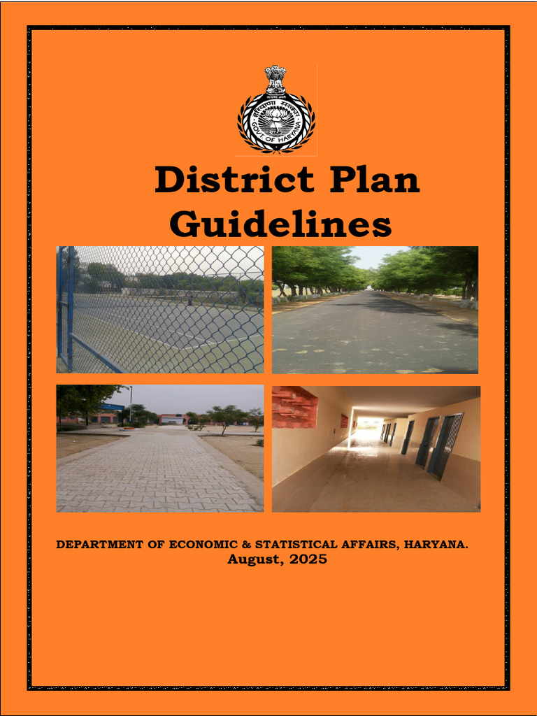 Haryana District Plan Guidelines 2025 | PDF | Expense | Infrastructure